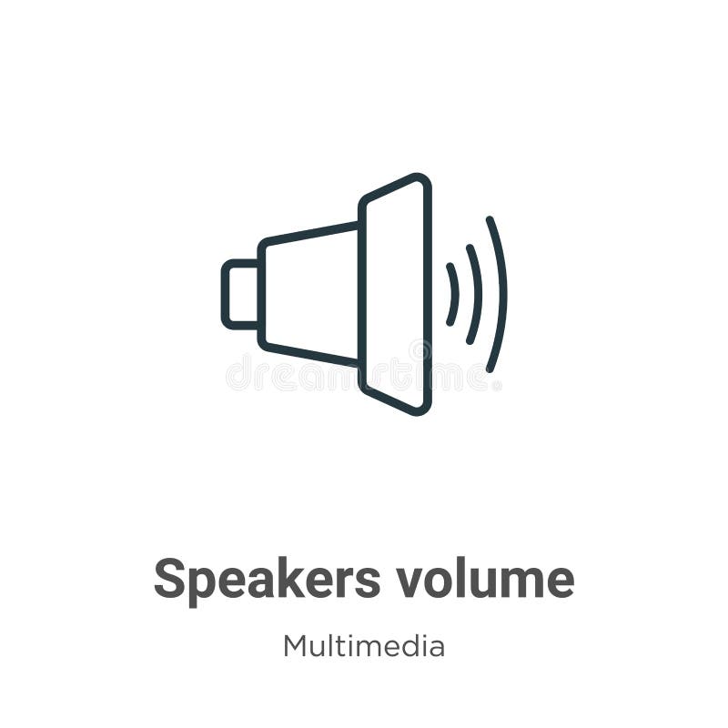 Speakers Volume Outline Vector Icon. Thin Line Black Speakers Volume ...