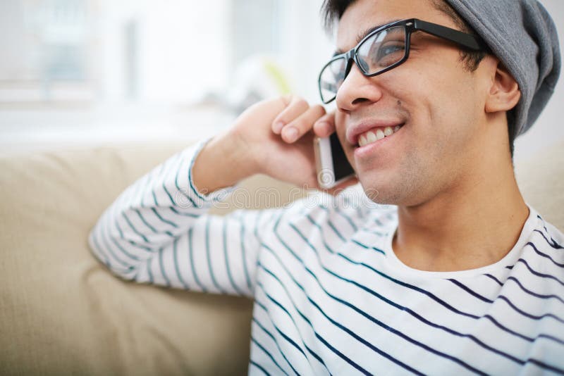 Speaking on cellphone stock photo. Image of cellphone - 64917050