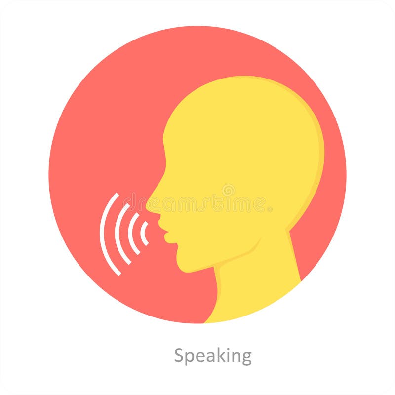 Speaking stock vector. Illustration of speaking, icon - 264940182