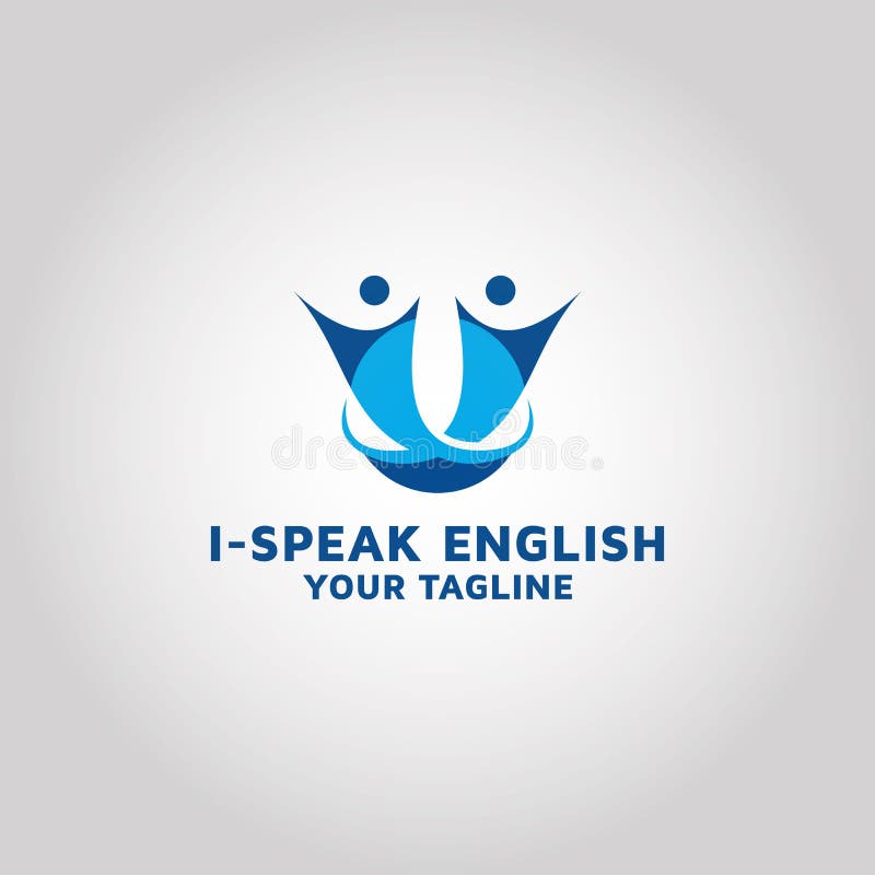Speaking English Vector Logo Design Stock Vector - Illustration of ...
