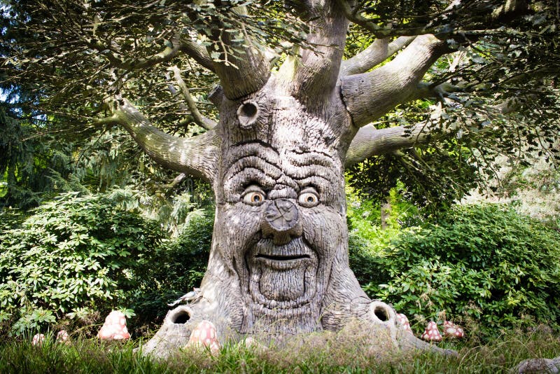 Fairy Tale with Elf House and Pumpkin in the Forest Stock Image - Image ...