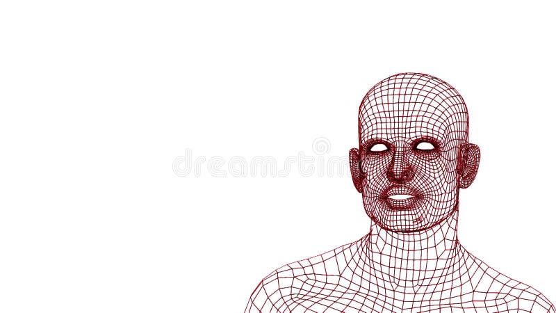 Speaking Human Head. Talking Mesh Head Stock Video - Video of grid ...