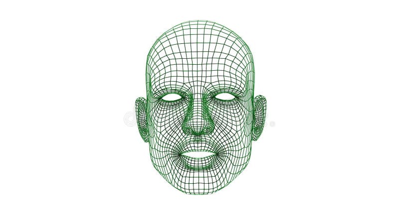 Speaking Human Head. Talking Mesh Head Stock Video - Video of neon ...