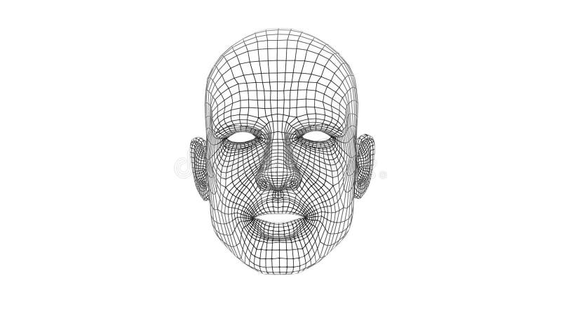 Speaking Human Head. Talking Mesh Head Stock Footage - Video of person ...