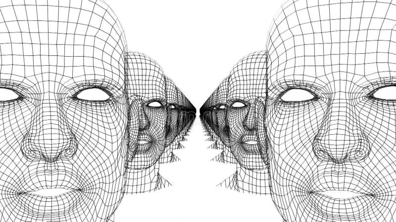 Speaking Human Head. Talking Mesh Head Stock Video - Video of ...