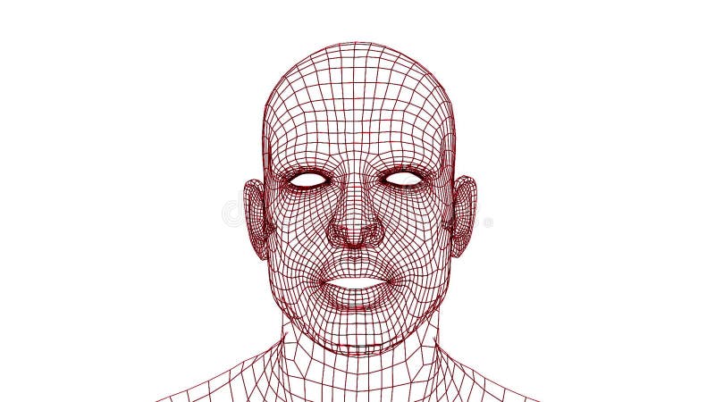 Speaking Human Head. Talking Mesh Head Stock Footage - Video of head ...