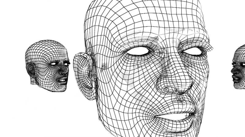 Speaking Human Head. Talking Mesh Head Stock Footage - Video of party ...