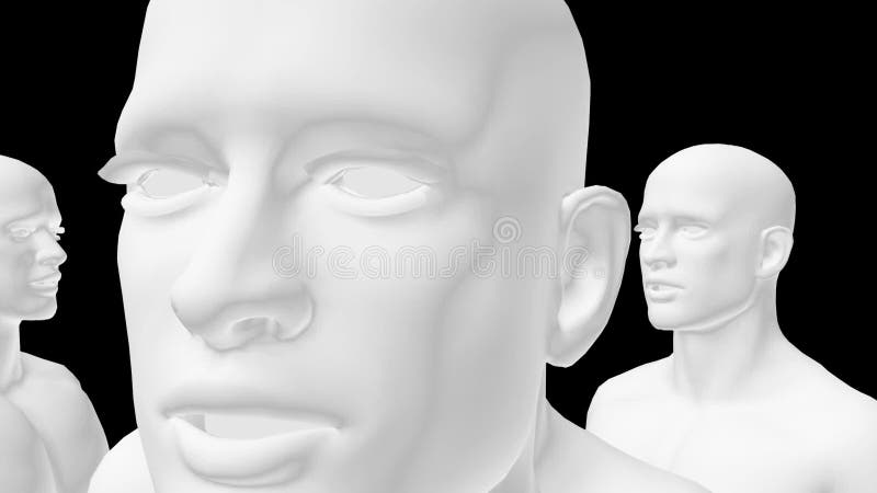 Speaking Human Head. Talking Mesh Head Stock Footage - Video of person ...