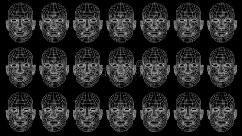 Speaking Human Head. Talking Mesh Head Stock Footage - Video of person ...