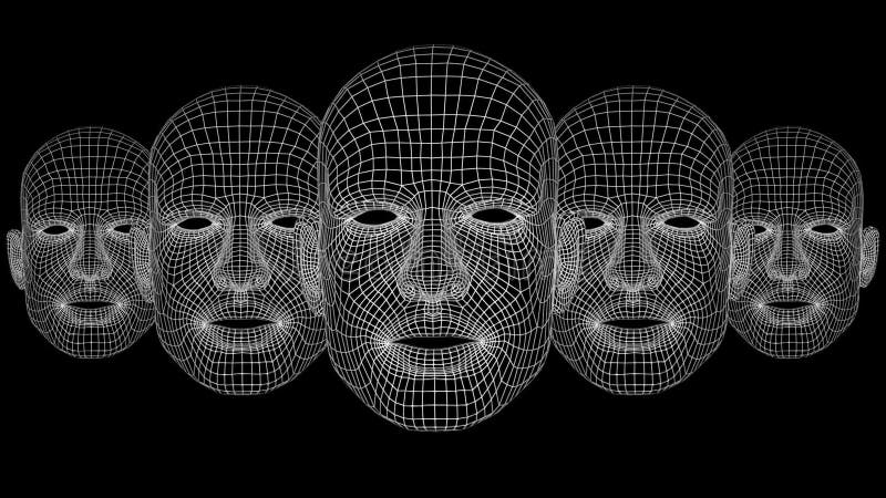 Speaking Human Head. VJ Loop. Video for Nightclub. Stock Video - Video ...