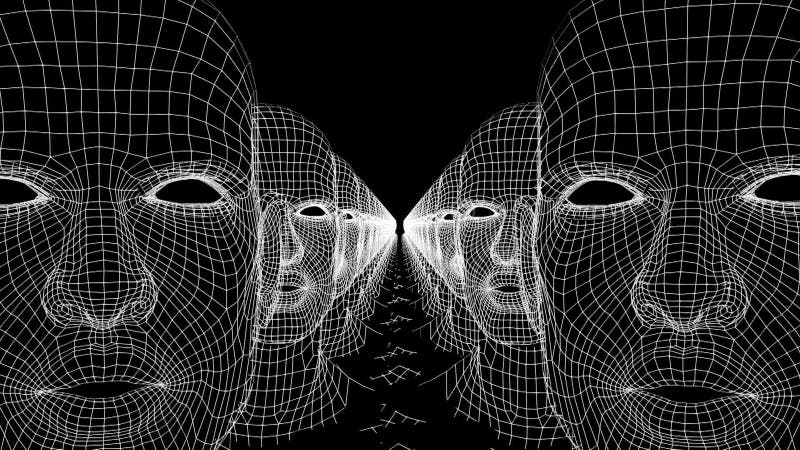 Speaking Human Head. Talking Mesh Head Stock Footage - Video of party ...