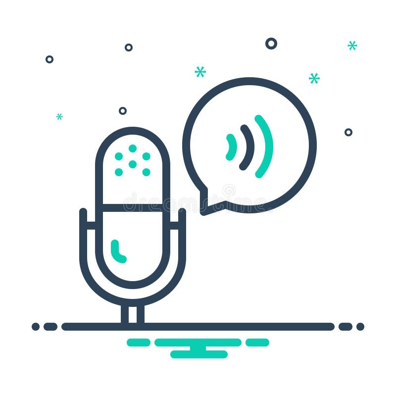 Mix Icon for Speaking, Mic and Studio Stock Vector - Illustration of ...