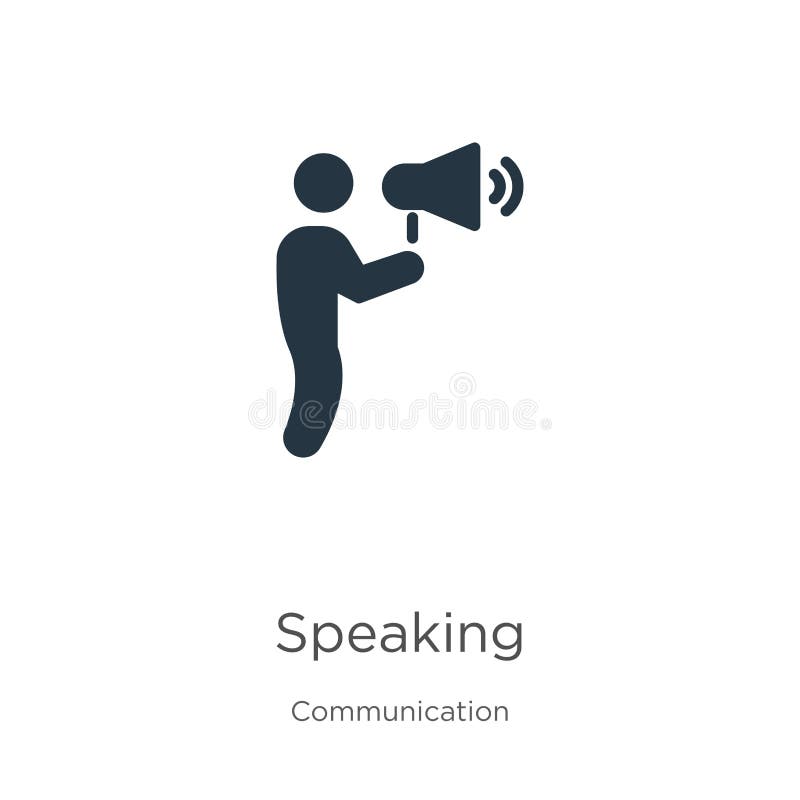 Speaking Icon Vector. Trendy Flat Speaking Icon from Communication ...