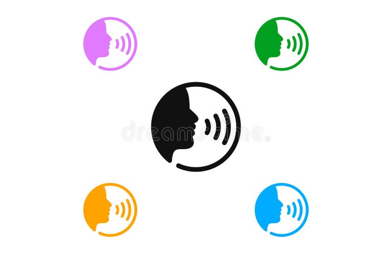 Speaking Logo Speech Icon Sets Stock Vector - Illustration of creative ...