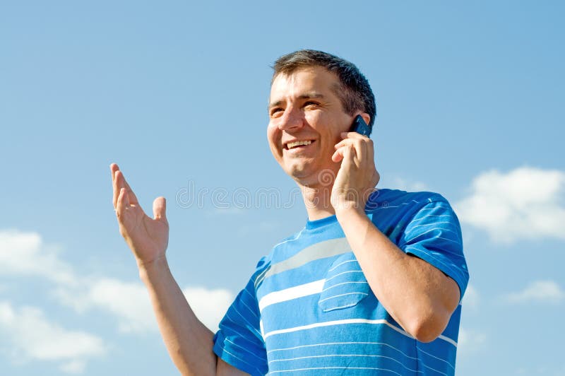 A speaking man stock photo. Image of enjoy, lucky, eyes - 10100786