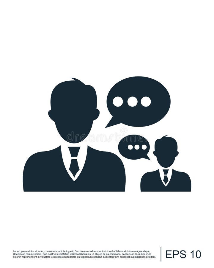 Speaking Man Icon Vector Logo Template Stock Vector - Illustration of ...