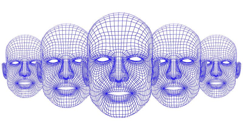 Speaking Man with Mesh Texture. Transparent Background. Stock Footage ...