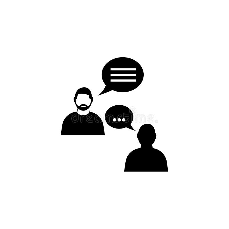 Speaking People, Talking Chat Flat Vector Icon Stock Vector ...