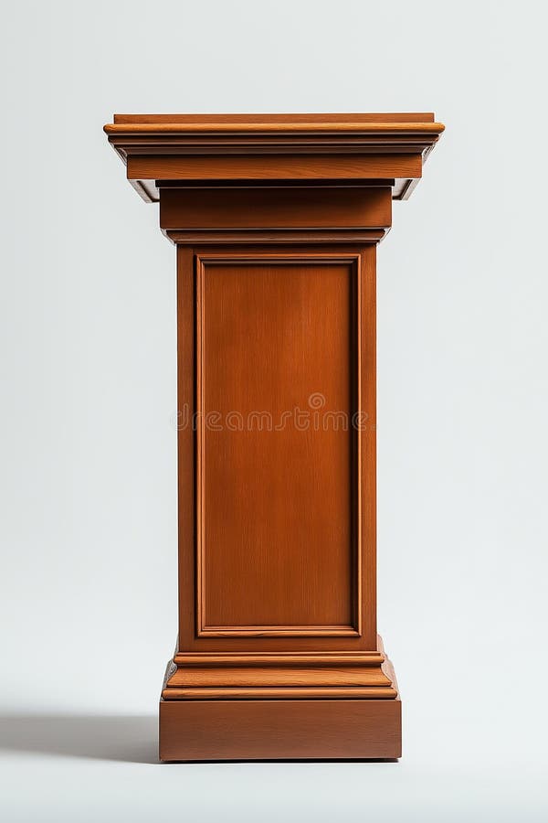 A Speaking Podium on a White Background, a Political Debate Setting ...