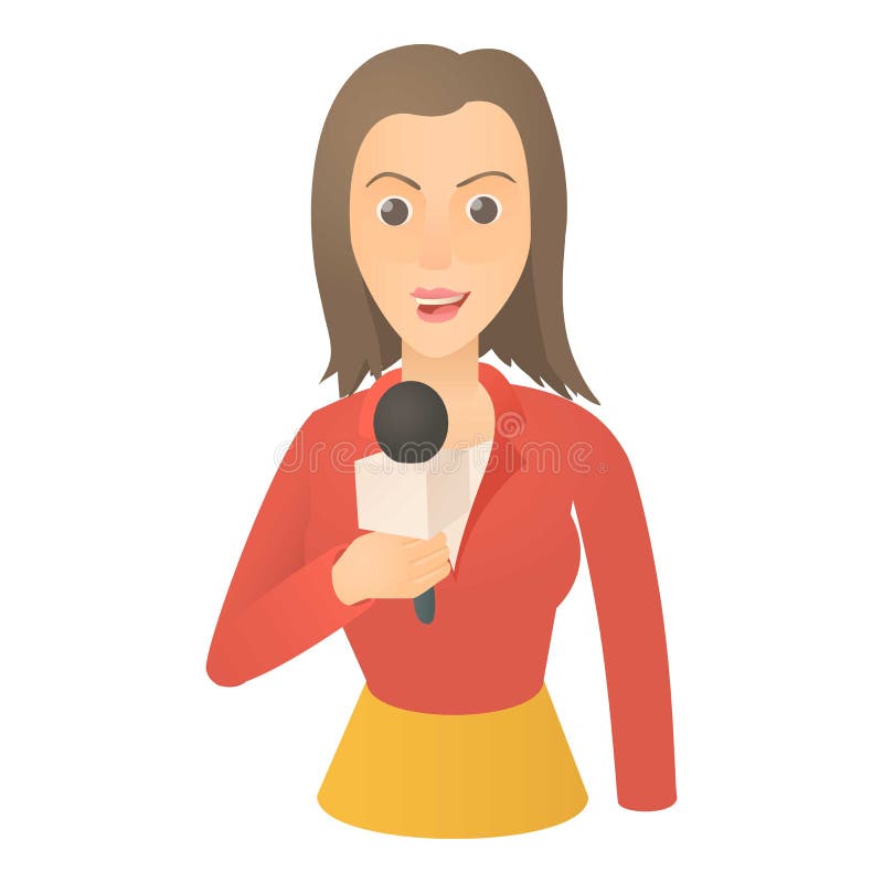 Speaking Presenter Icon, Cartoon Style Stock Vector - Illustration of ...