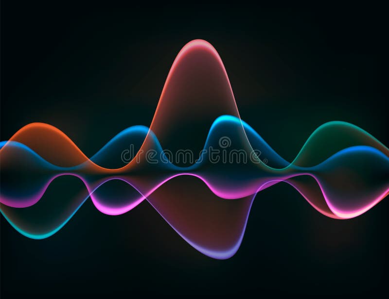 Speaking Sound Wave. Abstract Motion Sound Waves Stock Vector ...