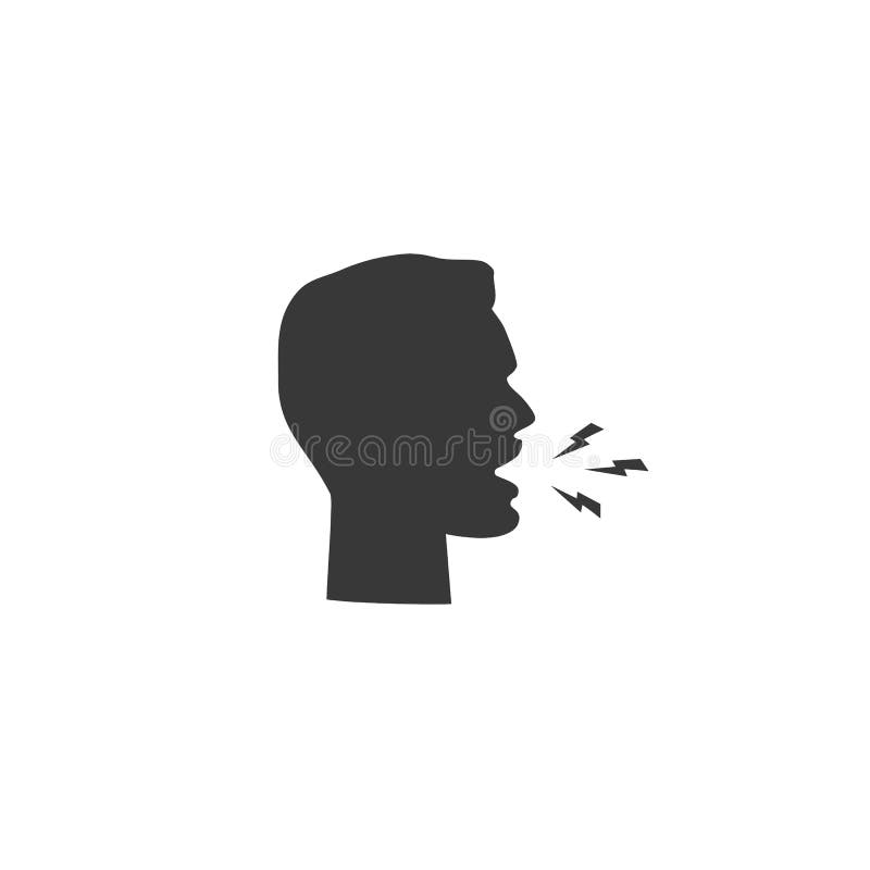 Speaking and Talking Man To Communication Icon. Vector Sign Stock ...