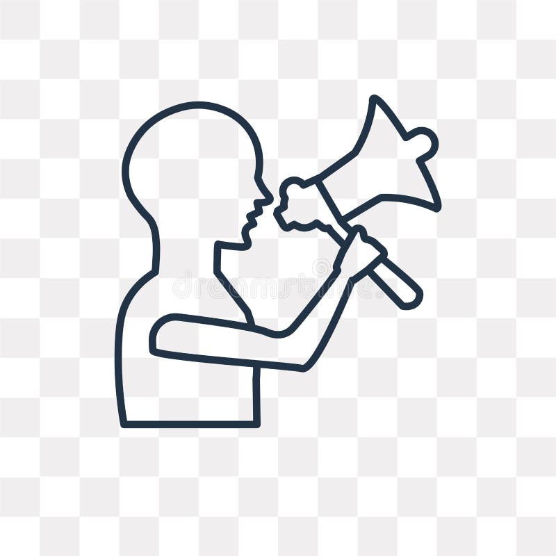 Speaking Vector Icon Isolated on Transparent Background, Speaking ...