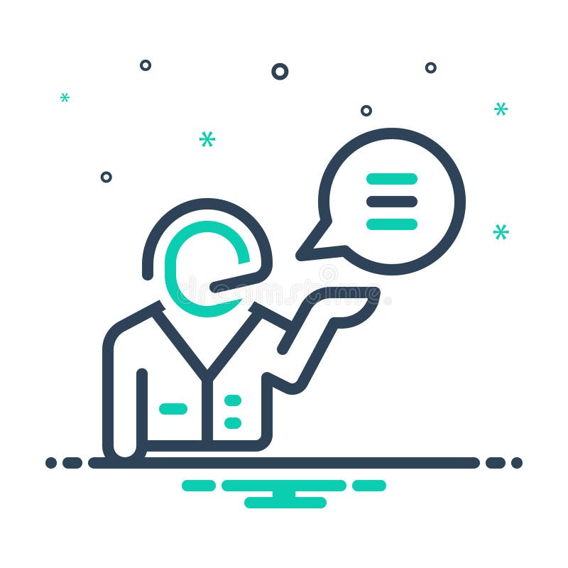 Mix Icon for Speaks, Convey and Dialog Stock Vector - Illustration of ...