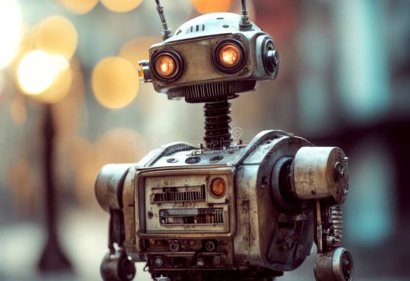 Speaks Robot Retro Vintage Technology Science Fiction Comic Speak Black ...