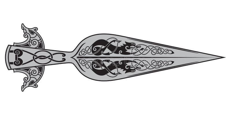 The Spear of the God Odin - Gungnir, and Scandinavian Pattern Stock ...
