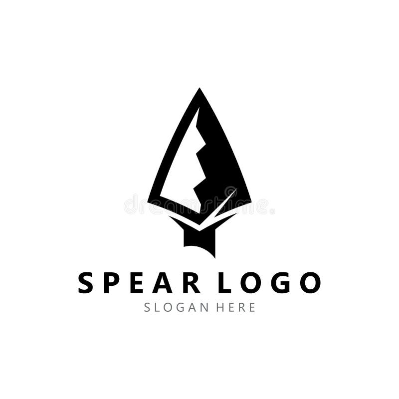 Spear Logo Design with Template Vector Illustration Stock Vector ...