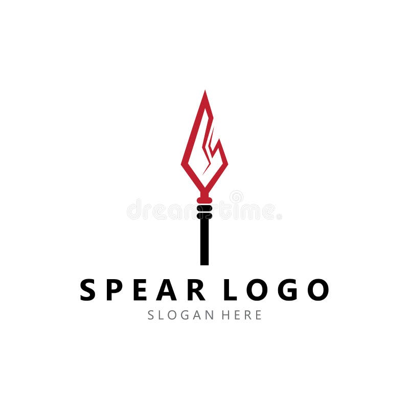 Spear Logo Design with Template Vector Illustration Stock Vector ...