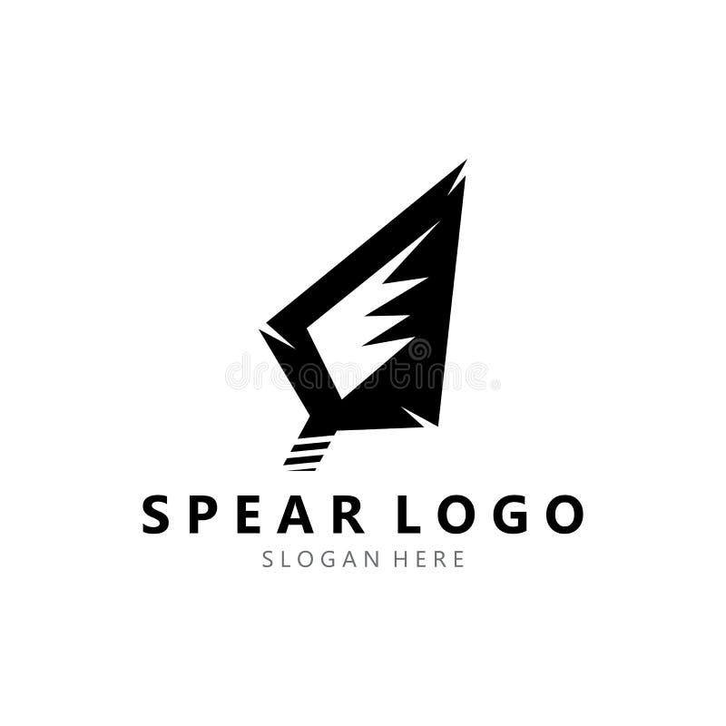 Spear Logo Design with Template Vector Illustration Stock Vector ...