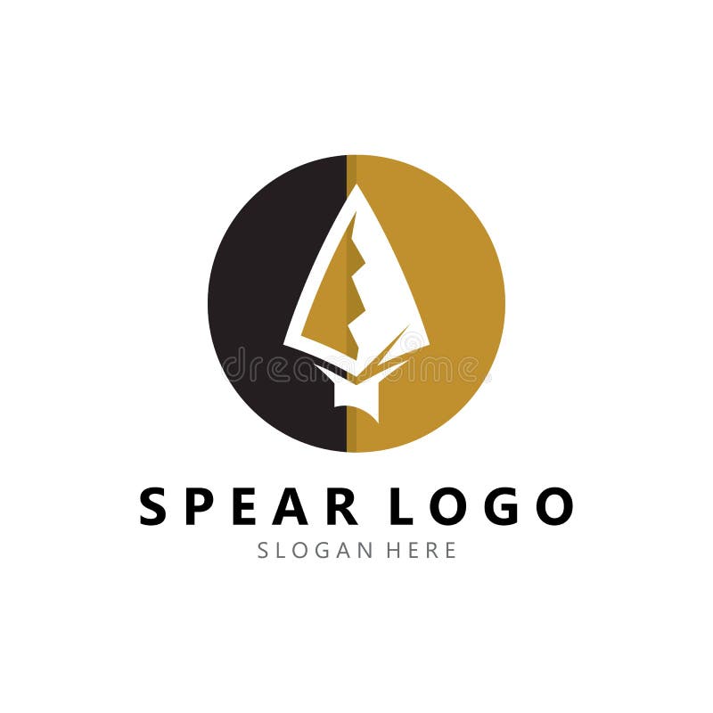 Spear Logo Design with Template Vector Illustration Stock Vector ...