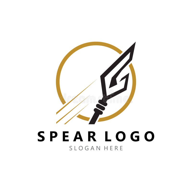 Spear Logo Design with Template Vector Illustration Stock Vector ...