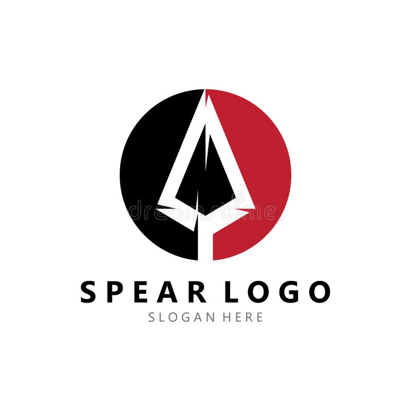 Spear Logo Design with Template Vector Illustration Stock Vector ...
