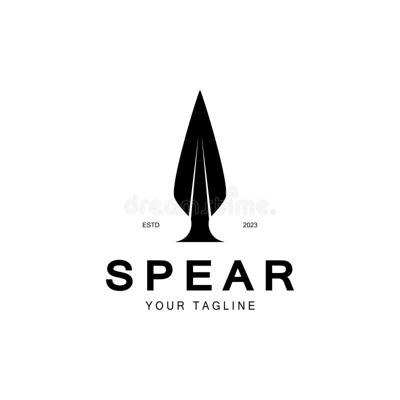 Spear Logo Icon Vector Illustration Design.Head Spear Logo Vintage ...