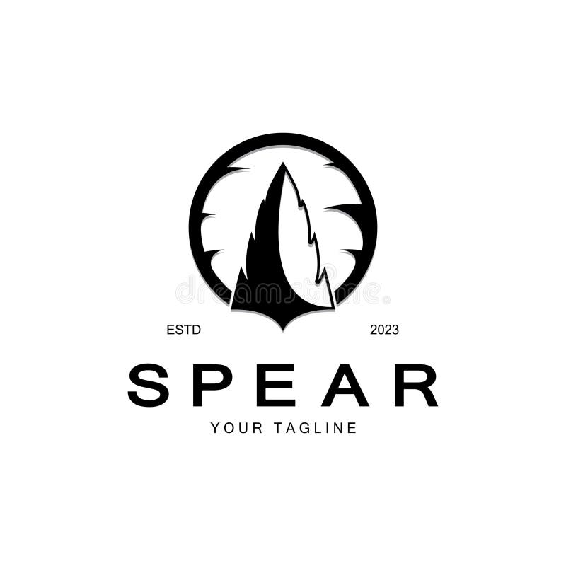 Spear Logo Icon Vector Illustration Design.Head Spear Logo Vintage ...