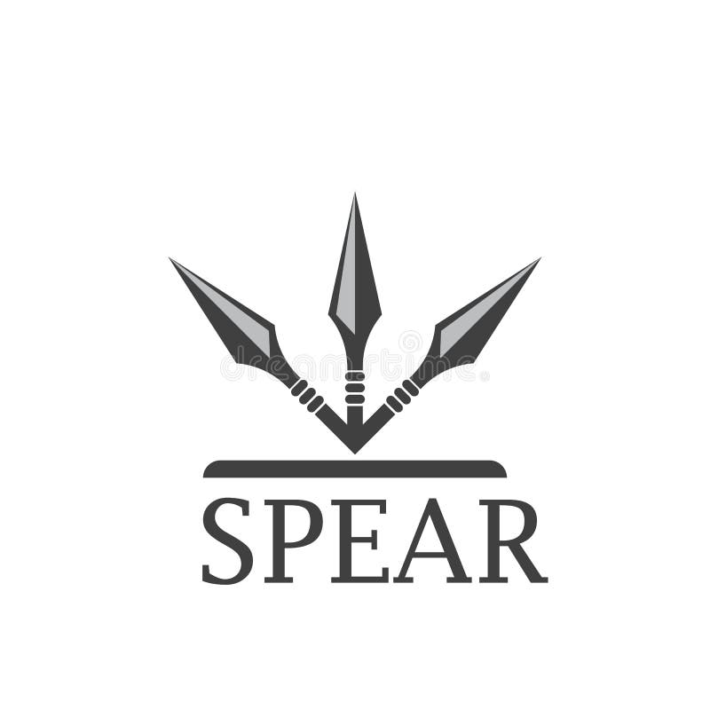 Spear logo vector stock vector. Illustration of spartans - 234260260