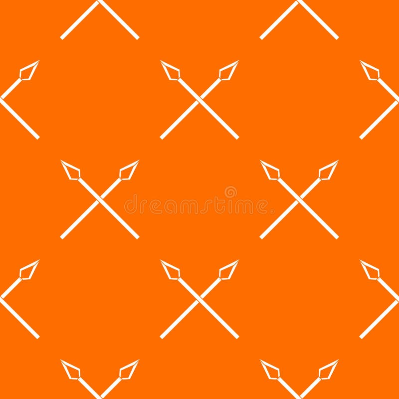 Spear Pattern Vector Orange Stock Vector - Illustration of repeat ...