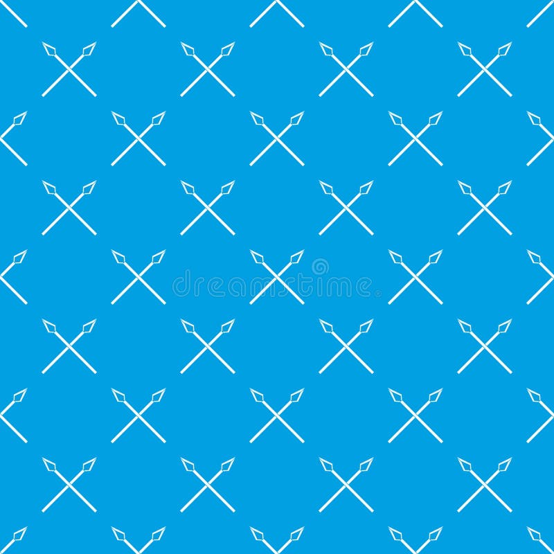 Spear Pattern Vector Seamless Blue Stock Vector - Illustration of lance ...