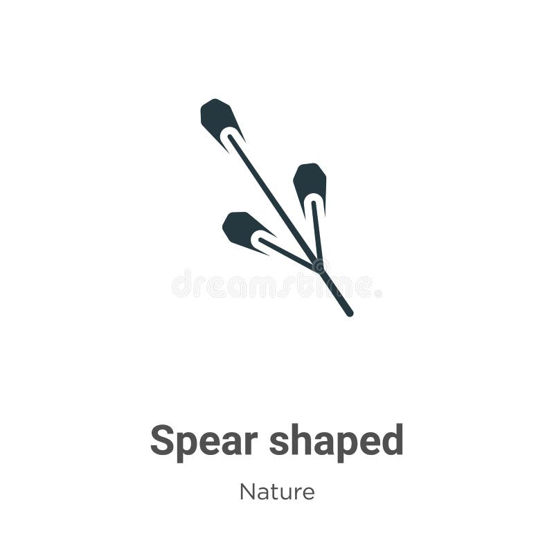 Spear Shaped Vector Icon on White Background. Flat Vector Spear Shaped ...