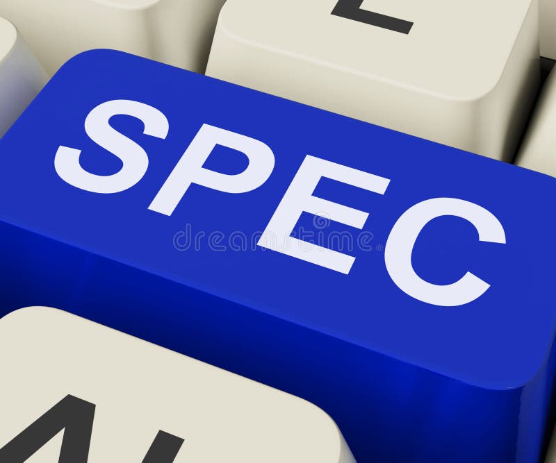 Spec Keys Show Specifications Details or Design Stock Illustration ...