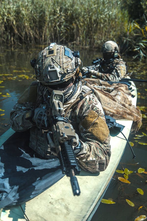 Spec Ops in the Military Kayak Stock Image - Image of raid, navy: 81926615