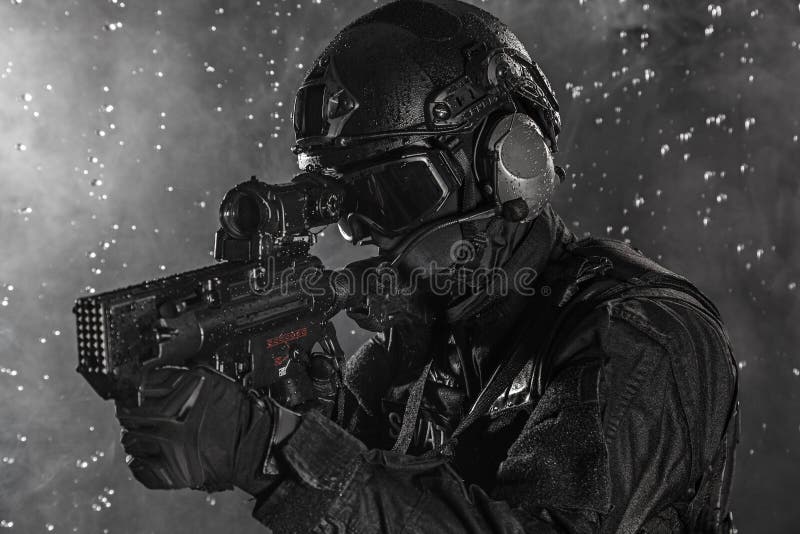 Spec Ops Police Officer SWAT Stock Image - Image of forces, police ...