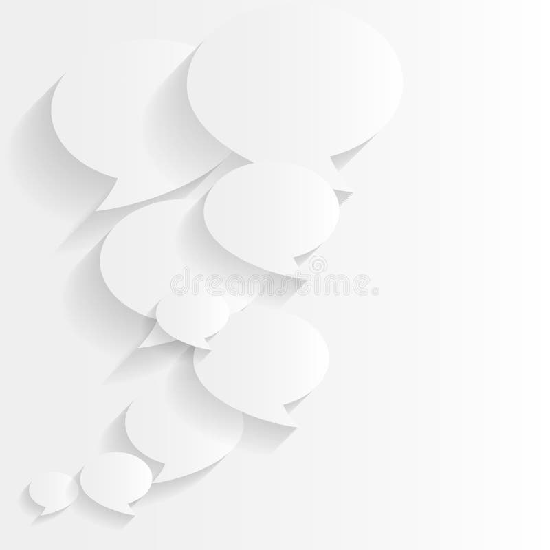 Spech Bubble Background Flat Vector Illustration Stock Vector ...