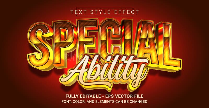 Special Ability Text Style Effect. Editable Graphic Text Template Stock ...