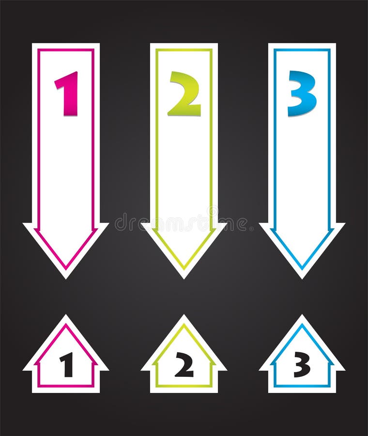 Special arrow stickers stock vector. Illustration of curl - 26248048