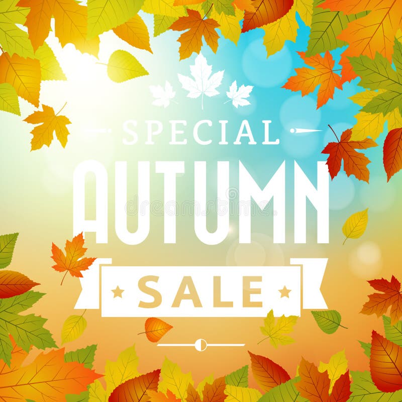 Autumn offer stickers. stock vector. Illustration of customer - 21015131