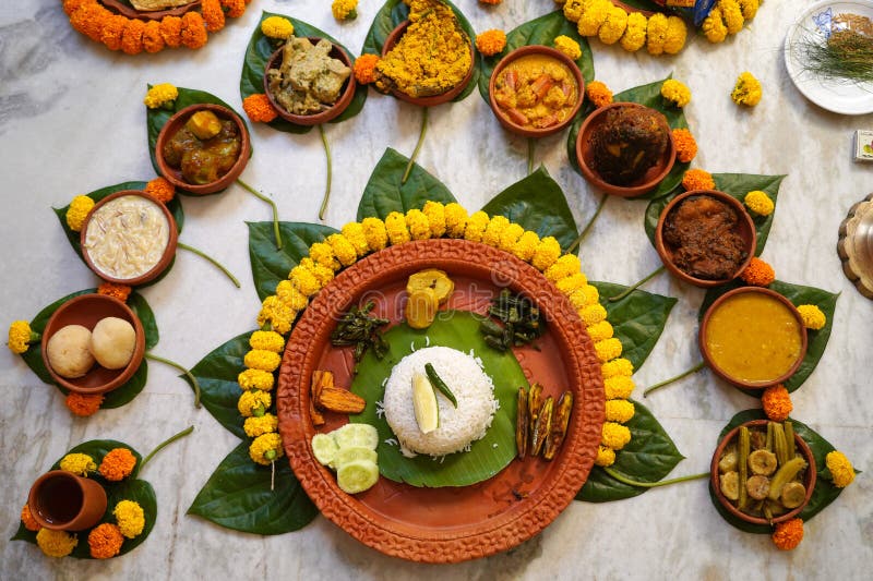 Special Bengali Food for Special Occasion Served in Earthenware Stock ...